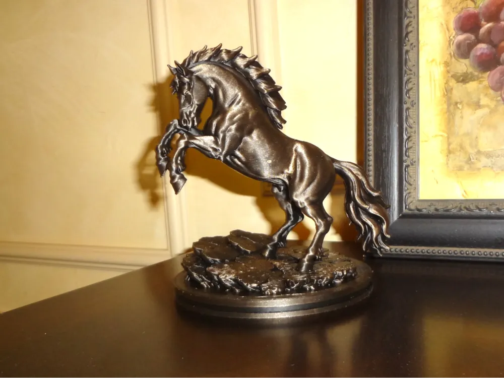 Faux Bronze Wild West Horse Western Figurine! - Free 3D Print Model ...
