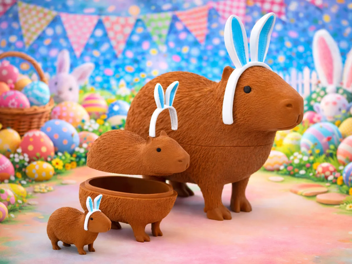 Nesting Doll Capybara Easter Surprise Box - Free 3D Print Model ...