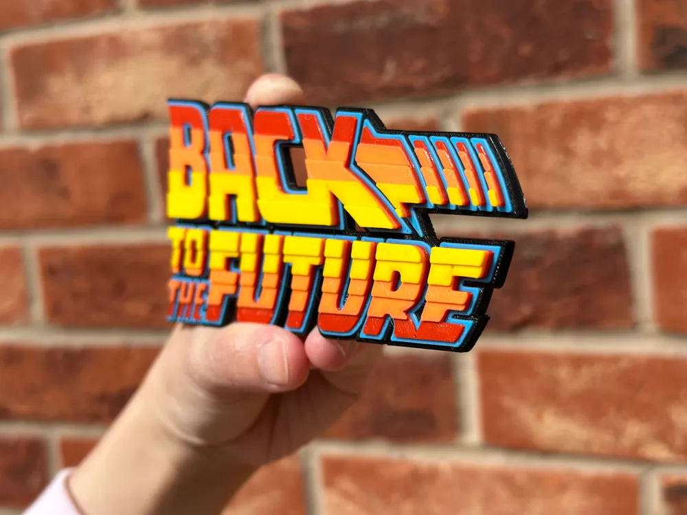 Back to the Future Logo - Free 3D Print Model - MakerWorld