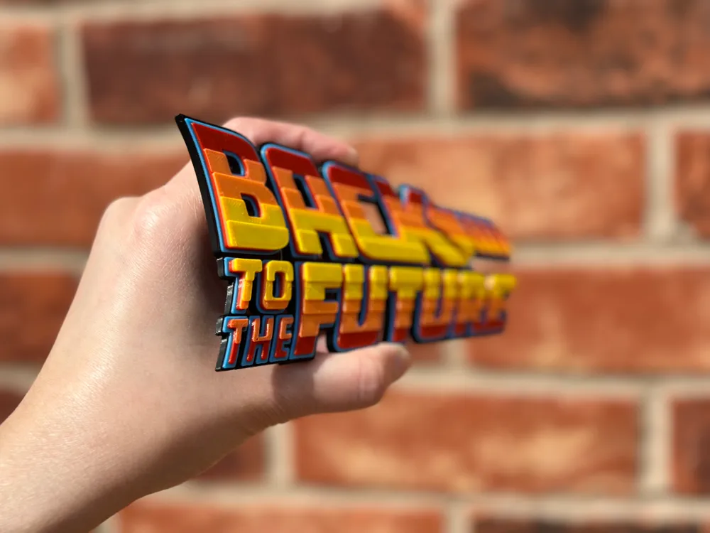 Back to the Future Logo - Free 3D Print Model - MakerWorld