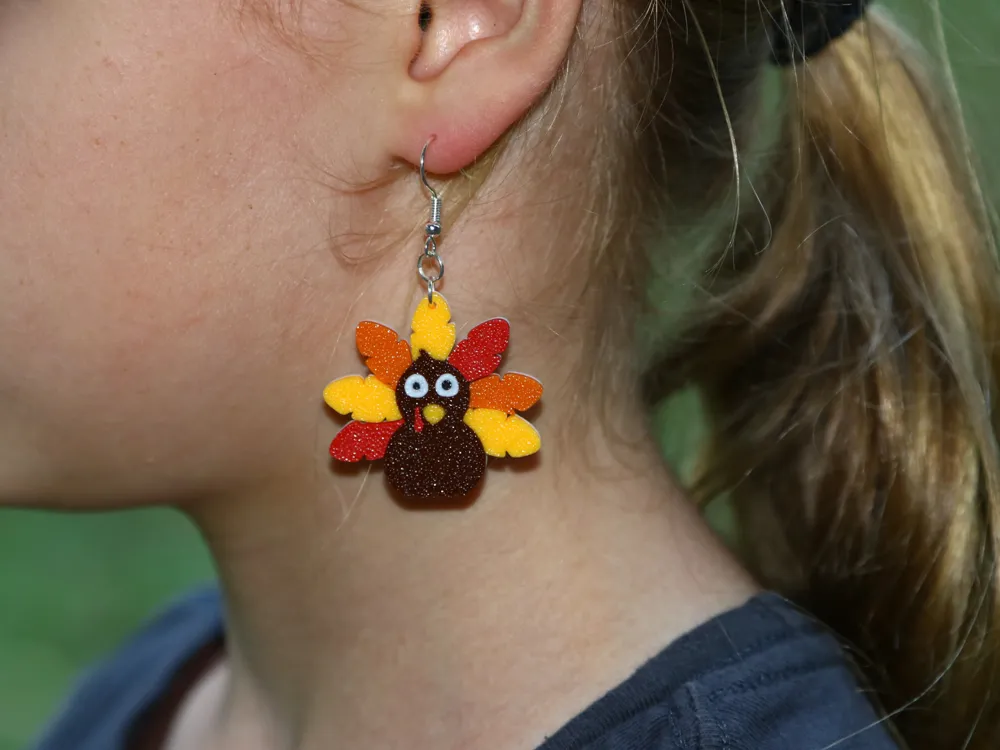 Turkey Earrings - Free 3D Print Model - MakerWorld