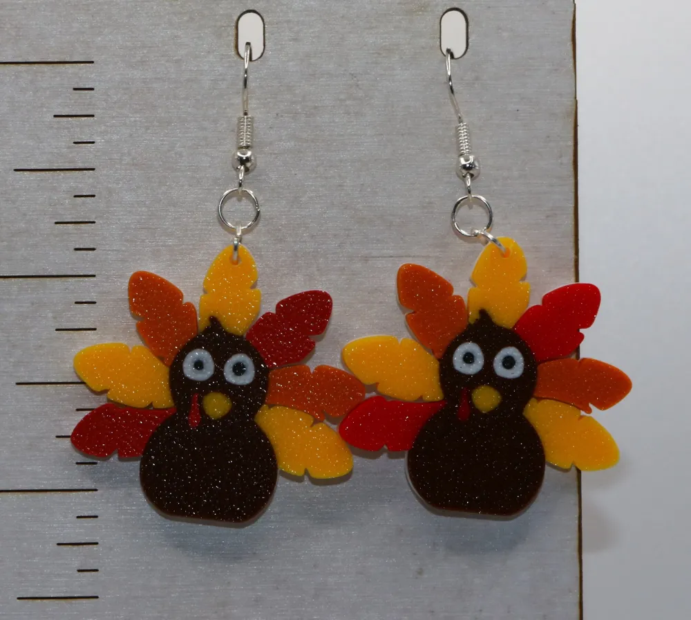 Turkey Earrings - Free 3D Print Model - MakerWorld