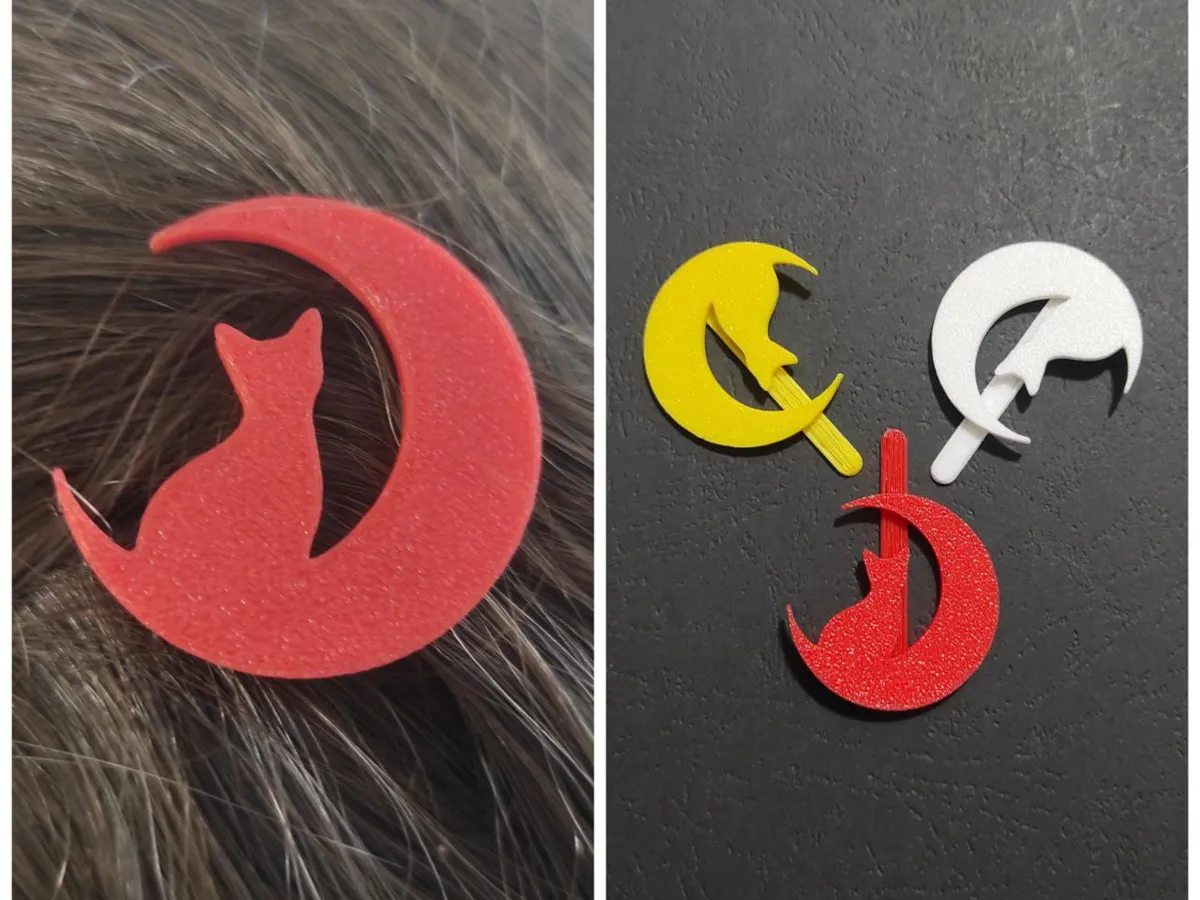 Lunar Whiskers - Hair Clip - Free 3D Print Model - MakerWorld