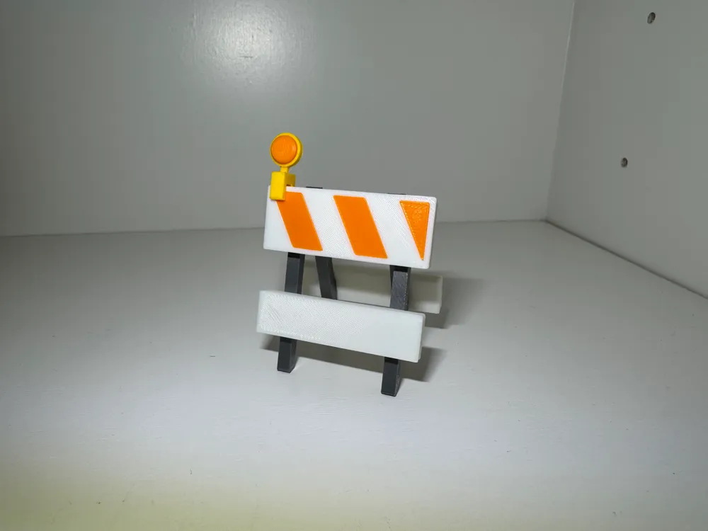 Mini A-Frame Barrier - US Road Mini Barriers by 3D Print Creative ...