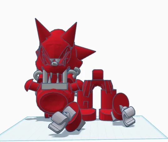 brick metal sonic kai by metal S MakerWorld: Download Free 3D Models