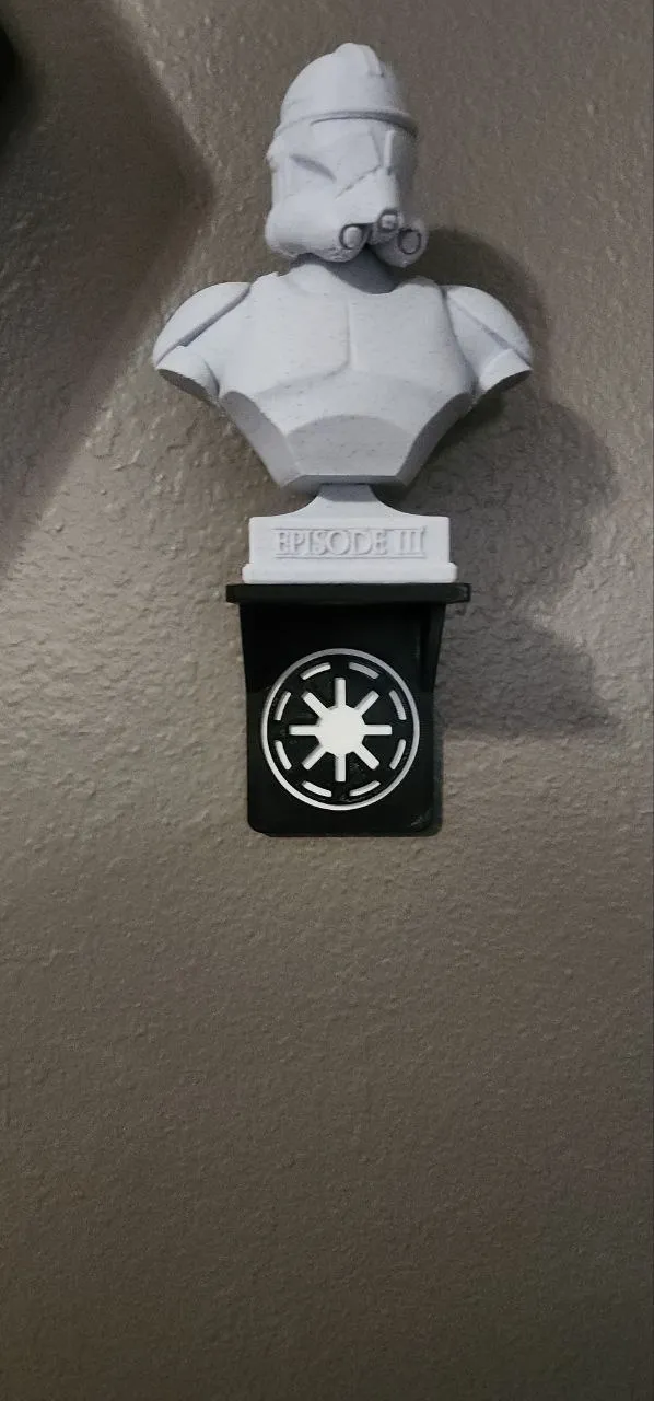 Star wars Galactic Republic bust mount - Free 3D Print Model - MakerWorld