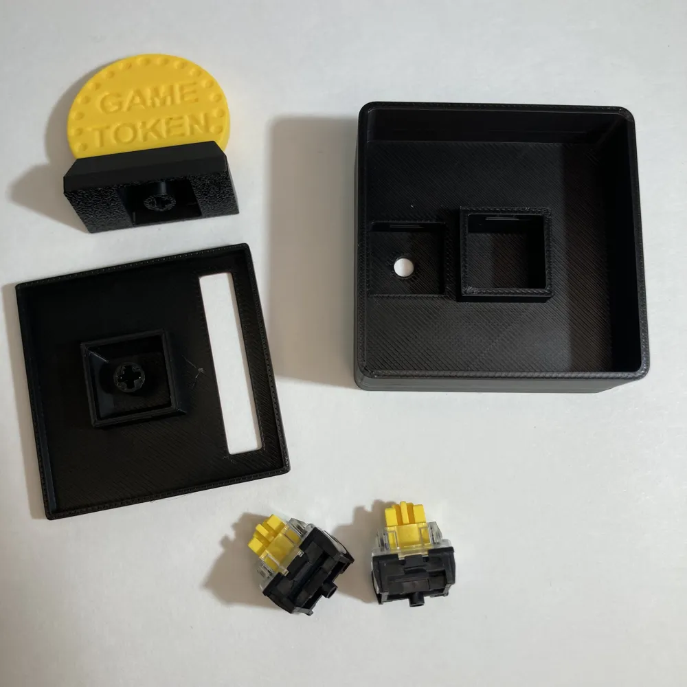 Arcade Coin Fidget Clicker (uses MX Switches) - Free 3D Print Model ...