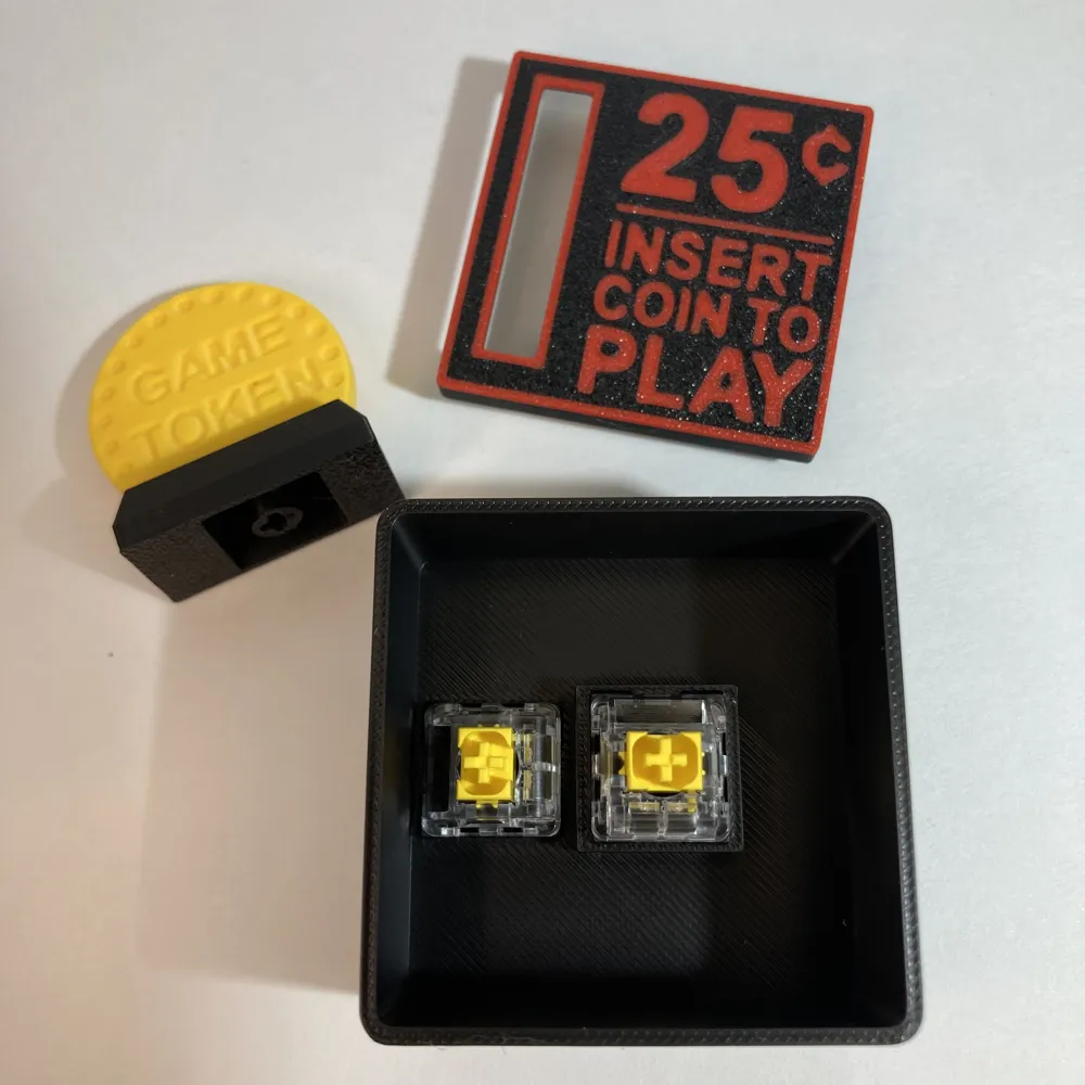 Arcade Coin Fidget Clicker (uses MX Switches) - Free 3D Print Model ...