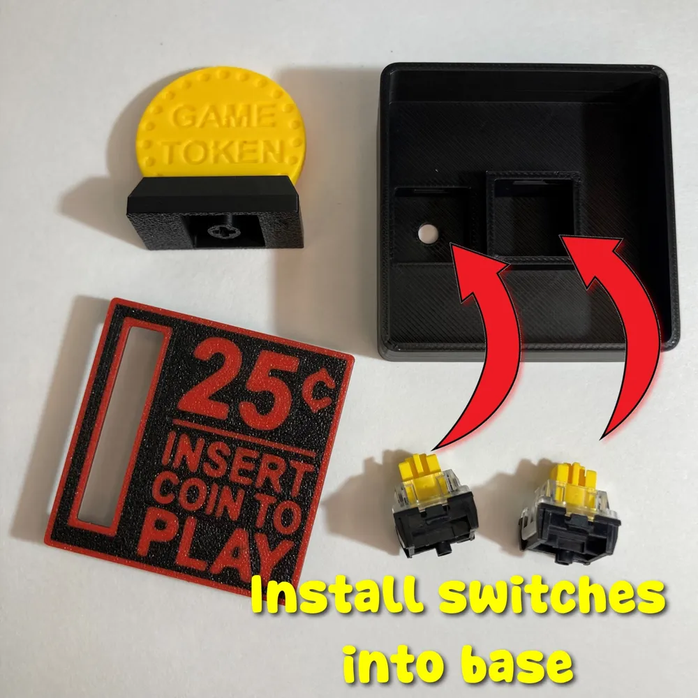 Arcade Coin Fidget Clicker (uses MX Switches) - Free 3D Print Model ...