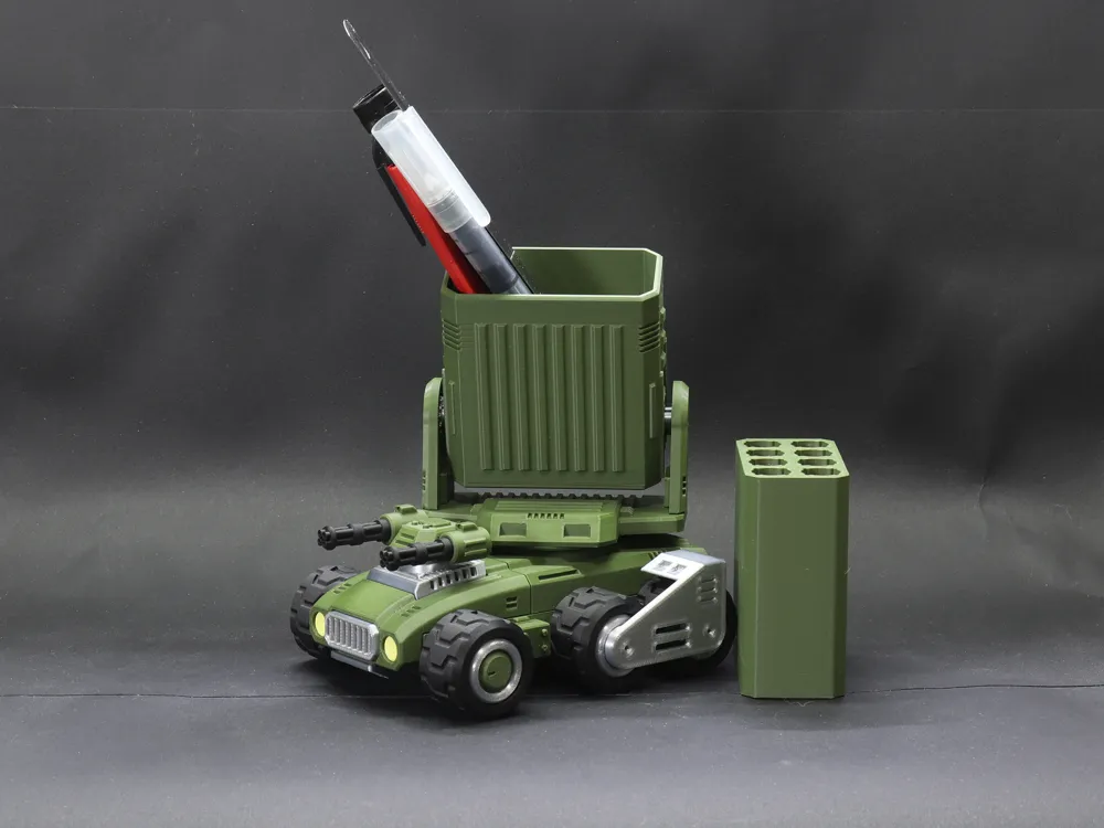 6x6 Wheeled Mech Rocket Launcher (movable turret, no hardware required ...