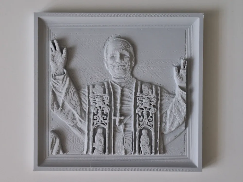 Pope Leo XIV relief sculpture by user_2794472921MakerWorld: Download ...