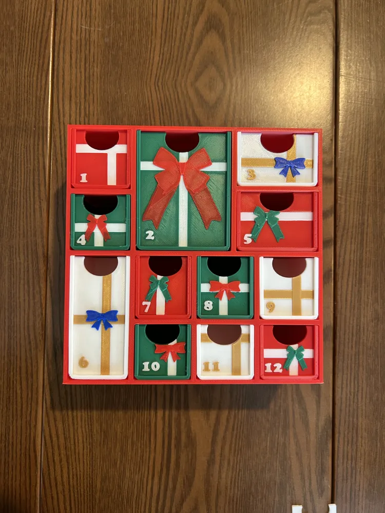12 day advent calendar box - Free 3D Print Model - MakerWorld