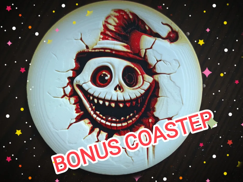 Creepy Christmas Coasters SET (3+1 bonus) by Archork MakerWorld ...
