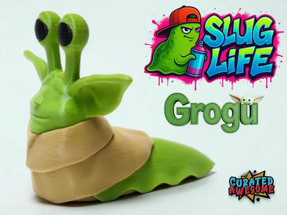 Cute Grogu Slug by CuratedAwesome FlexiForge MakerWorld: Download Free ...