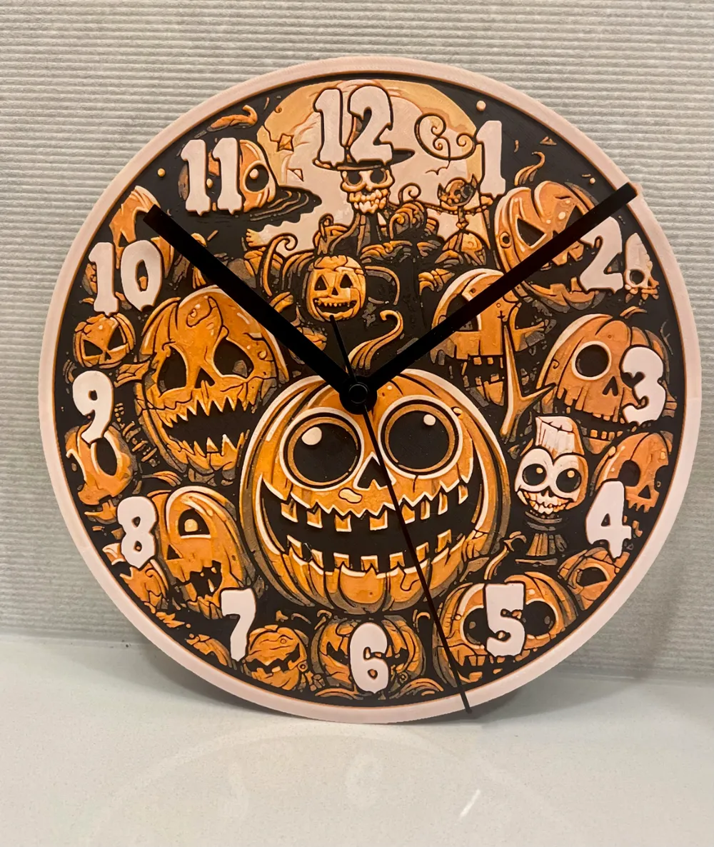 Halloween Wall Clock - Glow in the Dark/ UV light by ShakaStudio ...