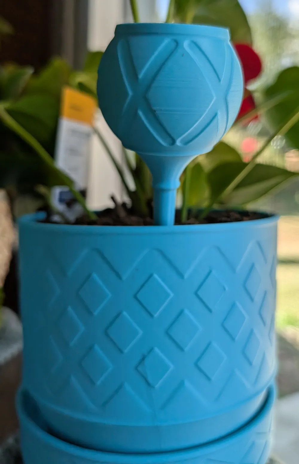 Plant Watering Globe - Patterned - Free 3D Print Model - MakerWorld