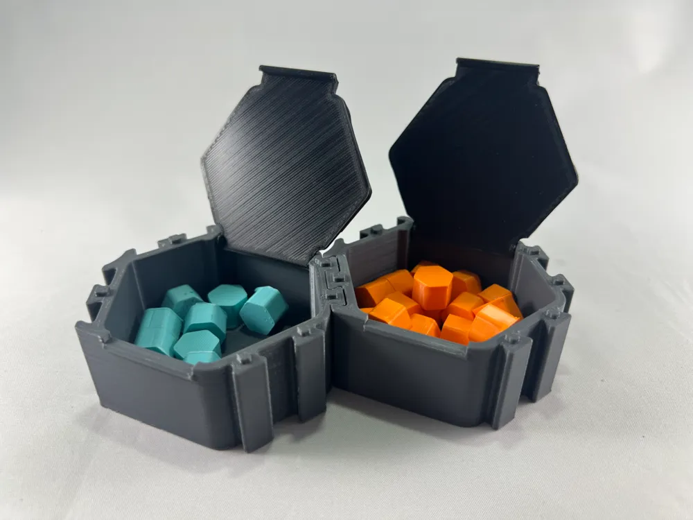 Expandable Hexagonal Container with Lid by Tim Kamphuis - MakerWorld
