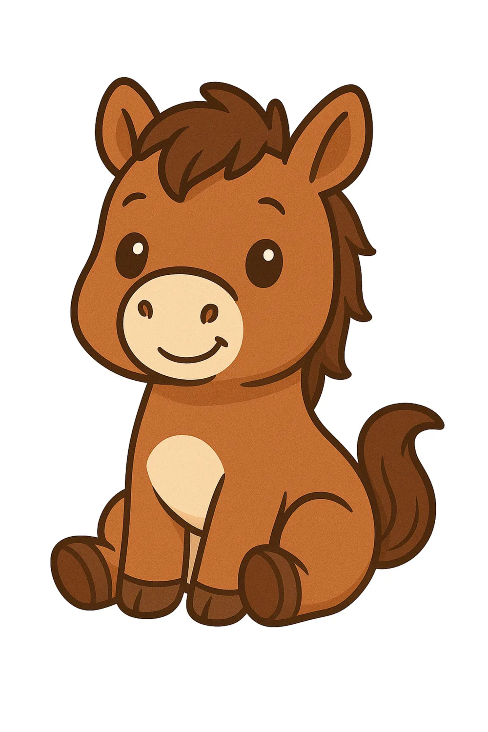 Cute Cartoon Horse - Cartoon Zoo - Free 3D Print Model - MakerWorld