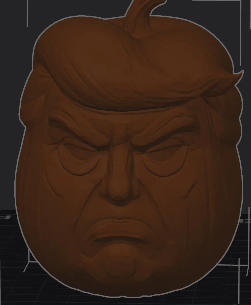 Trump Halloween Pumpkin/Trump Jack o Lantern by Goodwill MakerWorld ...