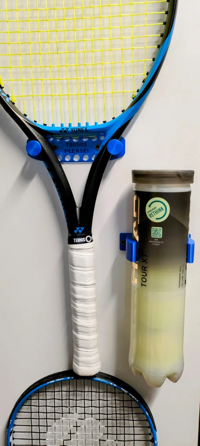 Wall-mounted Tennis Racket Holder by Darkduke986 MakerWorld: Download ...