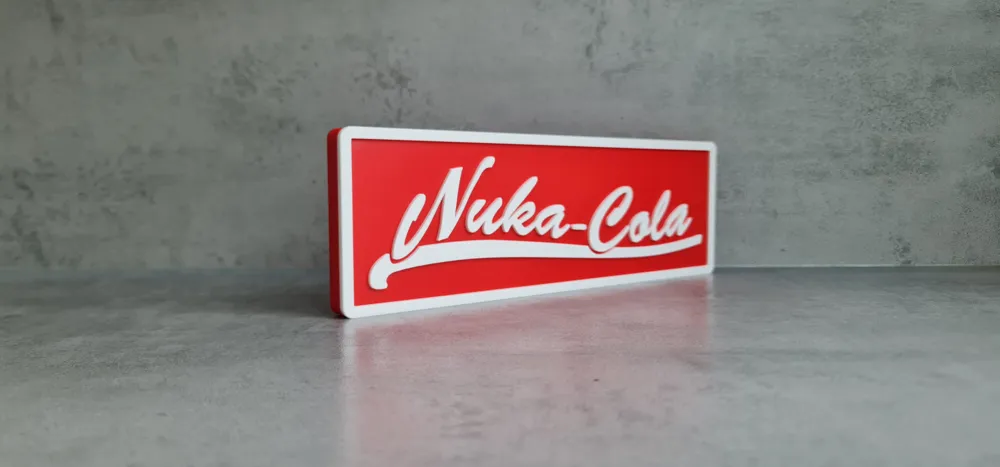 Nuka Cola Fallout Logo / Sign - Free 3D Print Model - MakerWorld