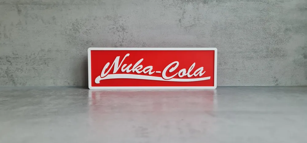 Nuka Cola Fallout Logo / Sign - Free 3D Print Model - MakerWorld