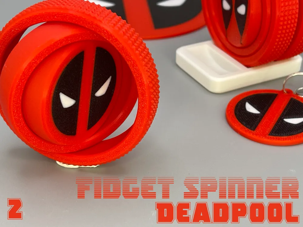 Deadpool Textured Fidget Spinner [Style 2] by MalcTheOracle - MakerWorld