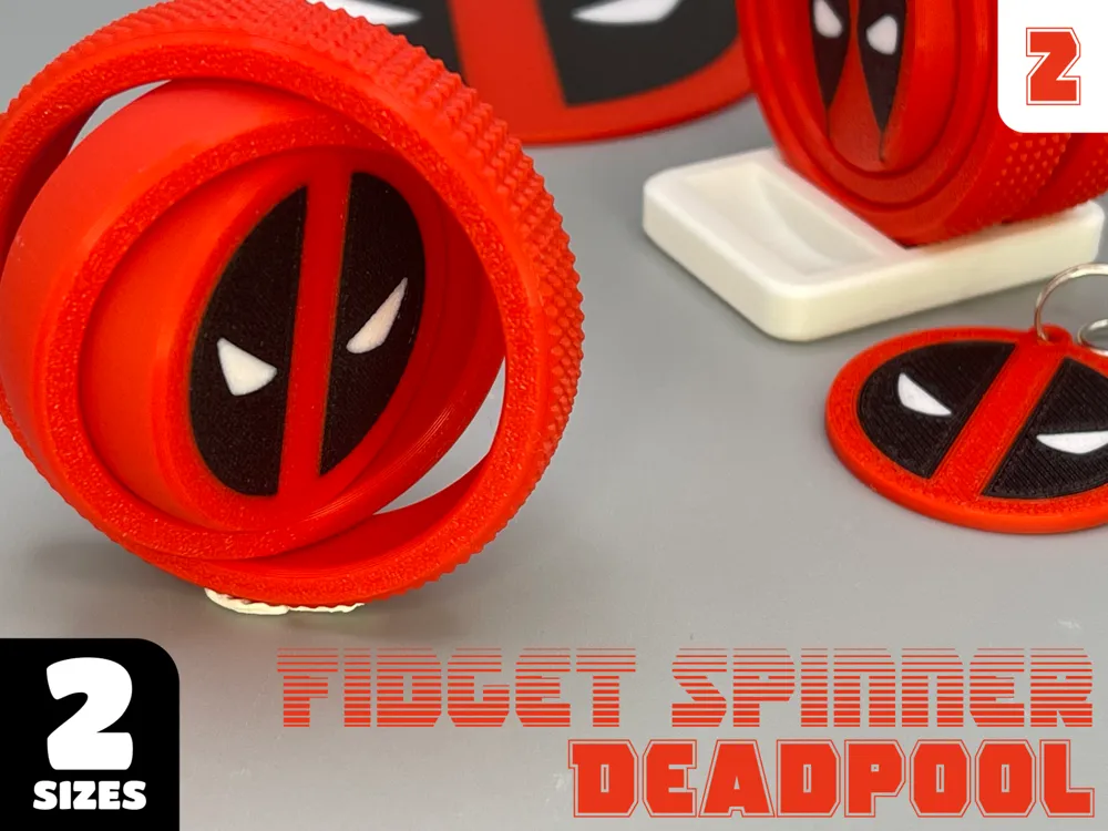 Deadpool Textured Fidget Spinner [Style 2] - Free 3D Print Model ...