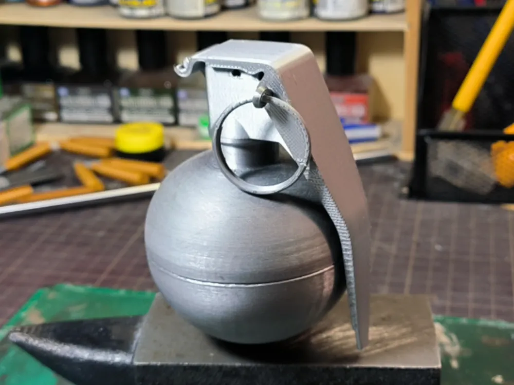 M67 Hand Grenade Hardware-Free Fully 3D Printed Operable Model by user_324473446 MakerWorld ...