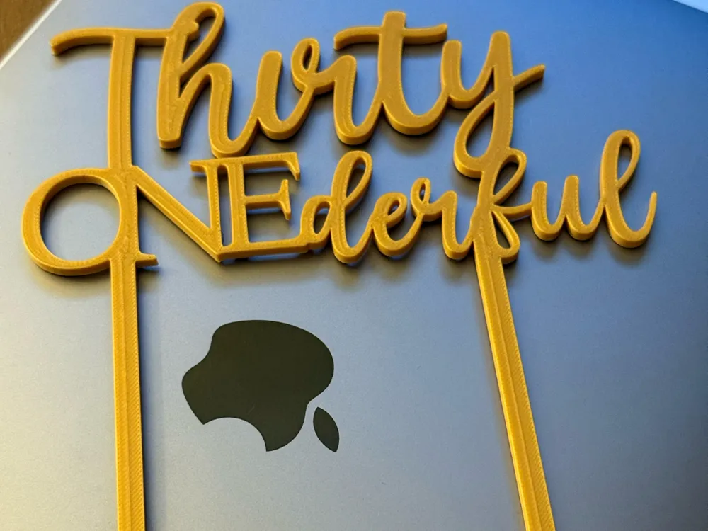 Thirty-one cake topper - Free 3D Print Model - MakerWorld