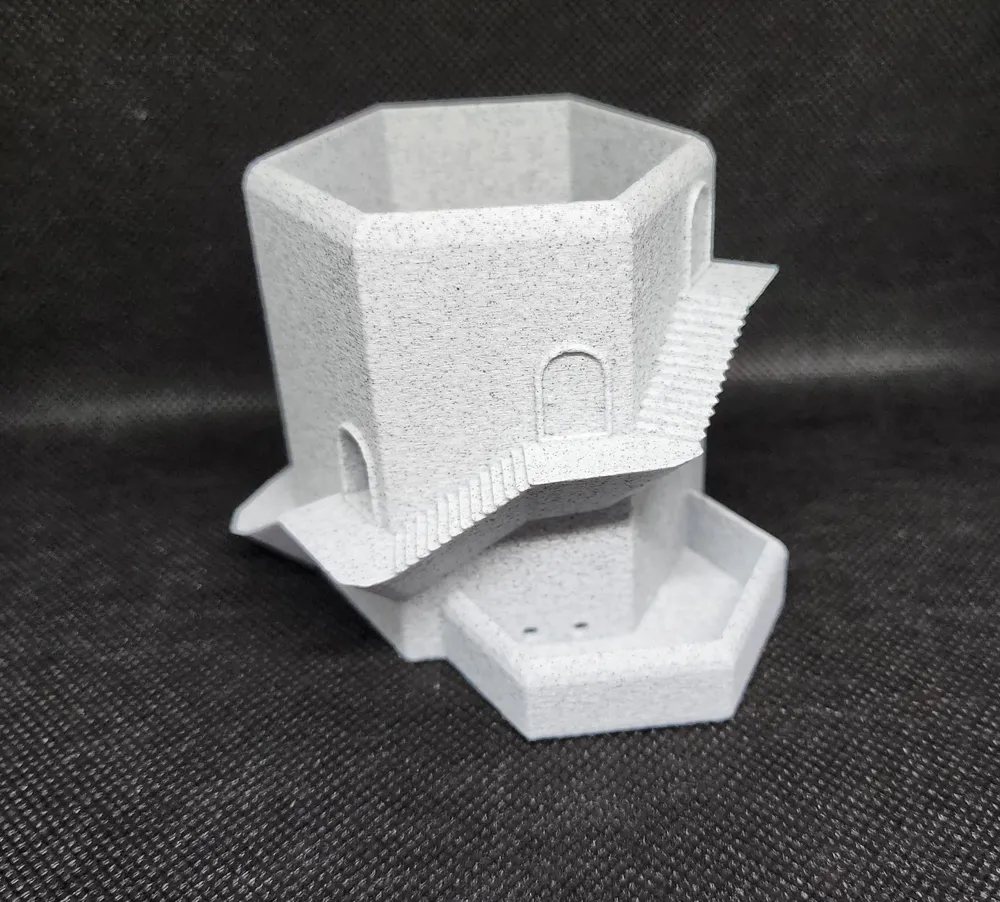 Hex Castle Planter w/ drainage 🜲 Remixed by Triple G Workshop - MakerWorld