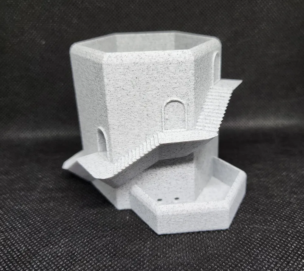 Hex Castle Planter w/ drainage 🜲 Remixed by Triple G Workshop - MakerWorld