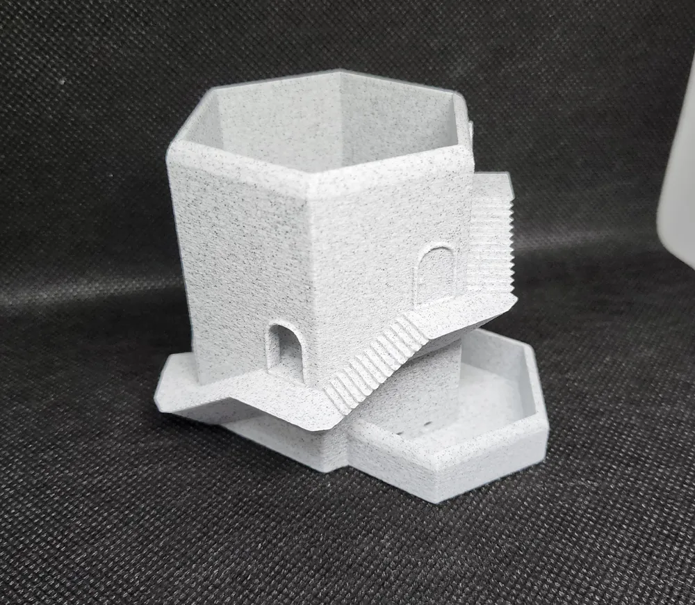 Hex Castle Planter w/ drainage 🜲 Remixed by Triple G Workshop - MakerWorld