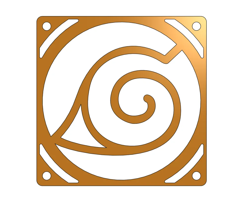Naruto fan cover 120 mm (NRT-03) – Konoha by edumardo - MakerWorld