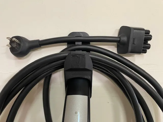 Tesla Charge Hook/Holder Remixed by VelocityOS - MakerWorld