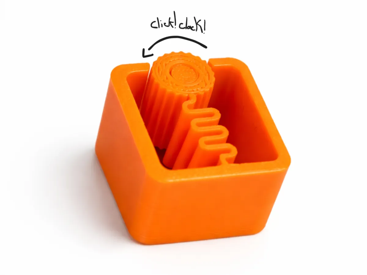Fidget Clicker Wheel - Low Profile - Free 3D Print Model - MakerWorld