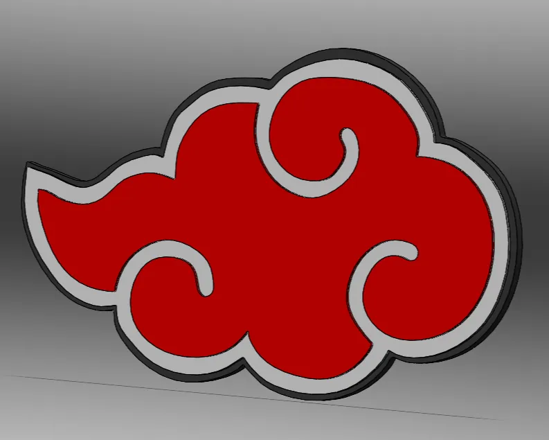 Akatsuki Cloud (Naruto) - Fridge Magnet by 8-Bit Prints - MakerWorld