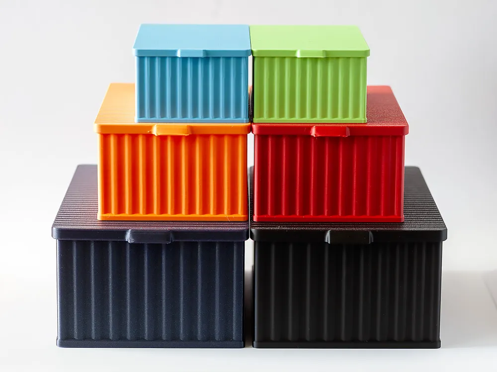 Compact Cargo Box w/ Lid, Shipping Container Style by Antiphrasis ...