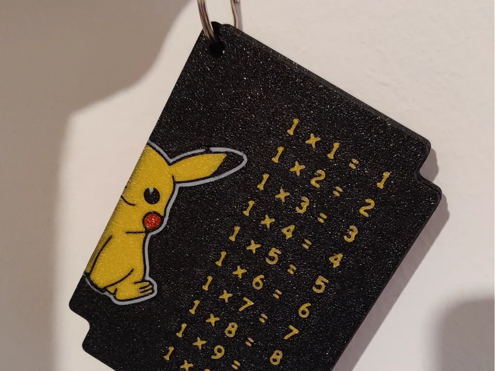 Multiplication Table Flash Cards - Pikachu by Boxsi4e - MakerWorld