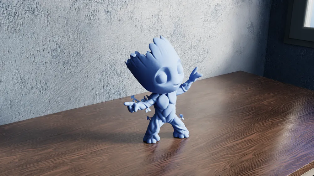 Chibi Happy Baby Groot – Joyful Forest Sprite - Free 3D Print Model ...