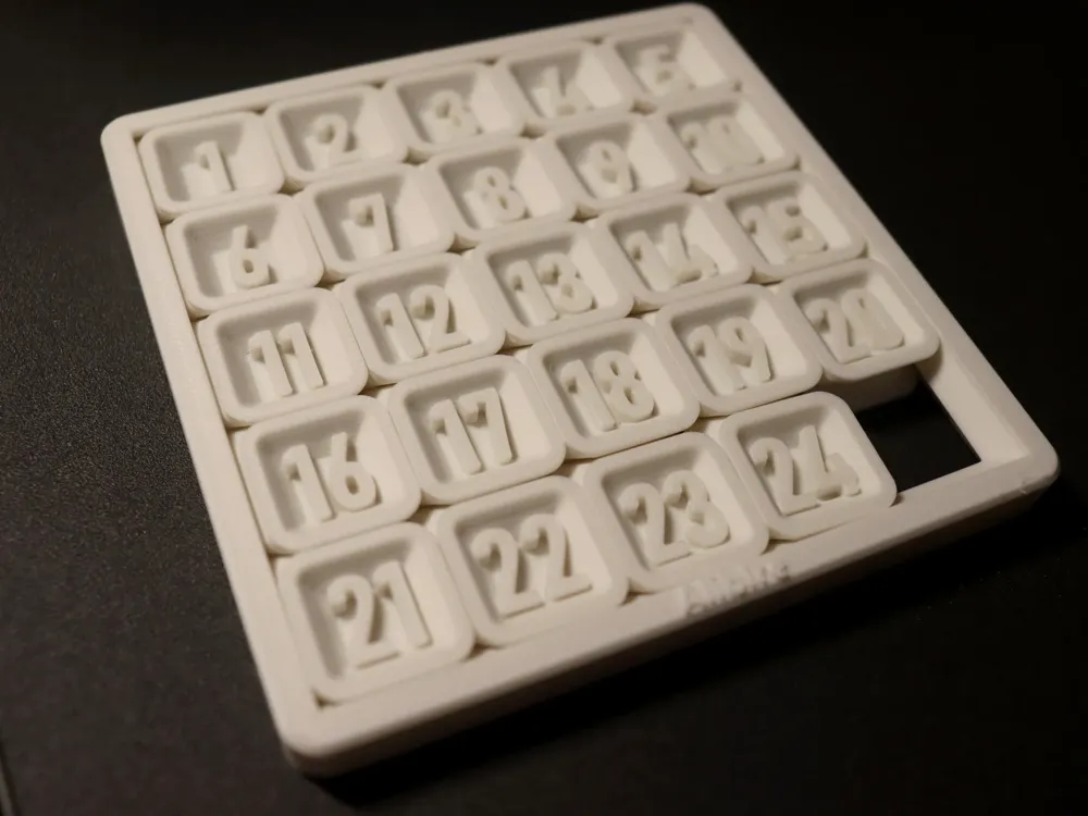 Number Sliding Puzzle - Brain Teaser Small Toy 5×5 Number Puzzle ...