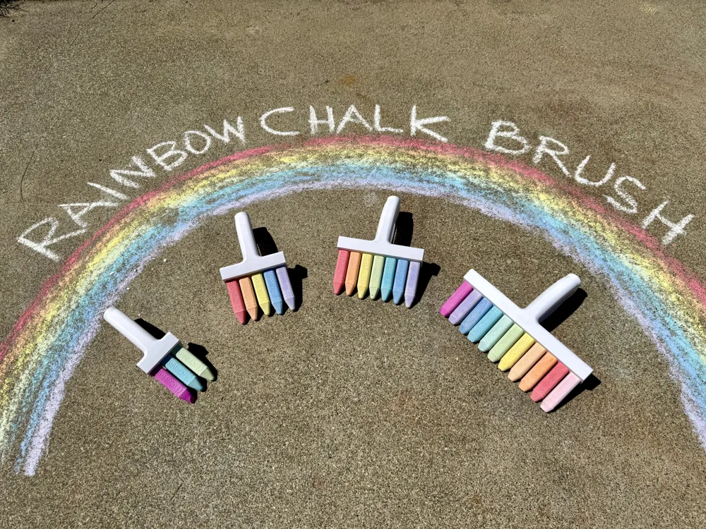 Sidewalk Chalk Rainbow Brush – 4 Different Sizes - Free 3D Print Model ...