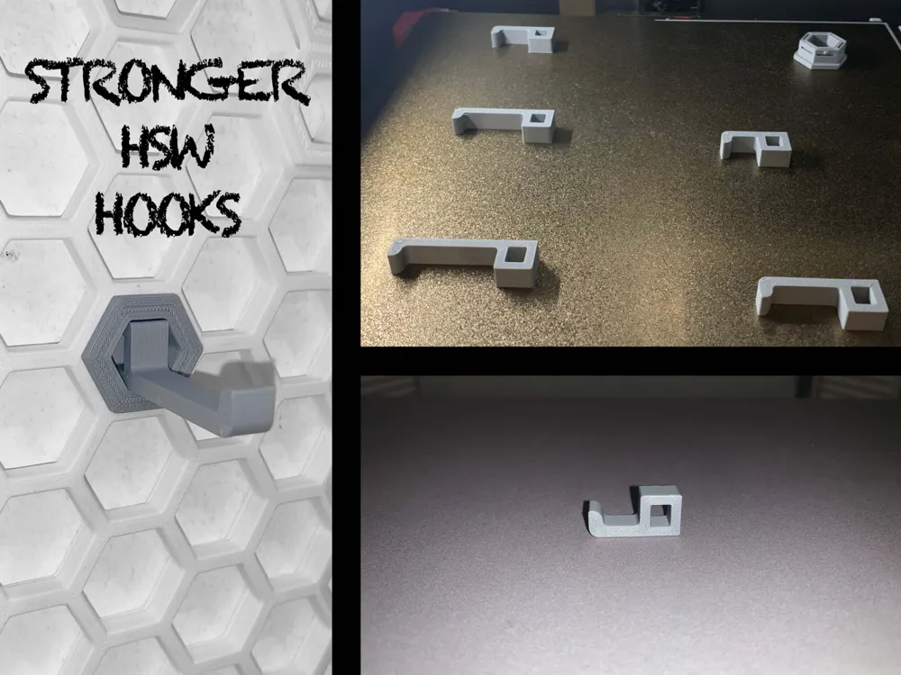 Stronger Hooks for HSW (honeycomb storage wall) | Minimalist | Easy | Various sizes Remixed by ...