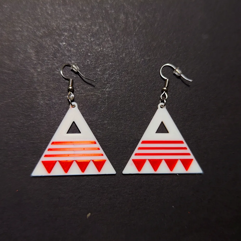 Pendientes de Color Pirámide de Señales - Modelo de impresión 3D ...
