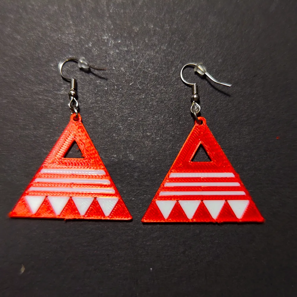 Pendientes de Color Pirámide de Señales - Modelo de impresión 3D ...