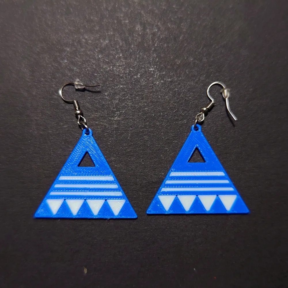 Pendientes de Color Pirámide de Señales - Modelo de impresión 3D ...