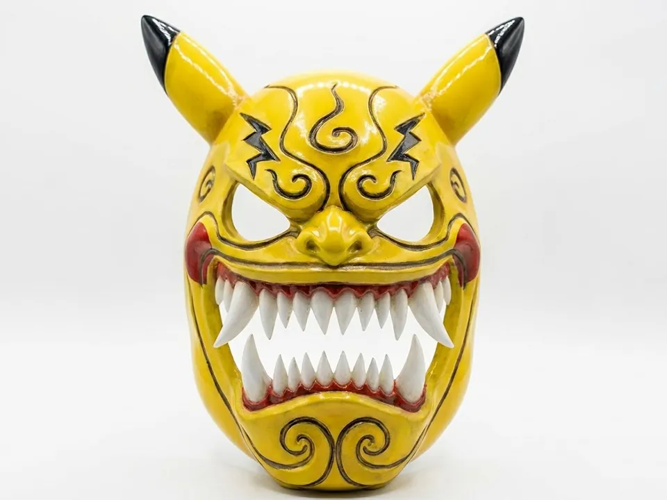 Pikachu Oni Mask - Free 3D Print Model - MakerWorld