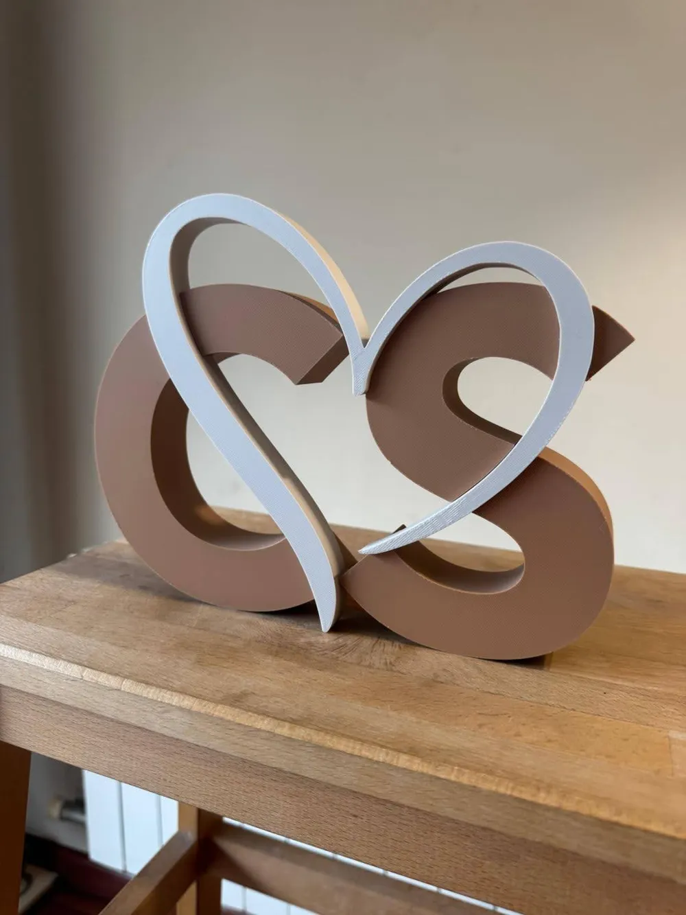 Parametric Initials with Heart – Romantic 3D Decor - Free 3D Print ...