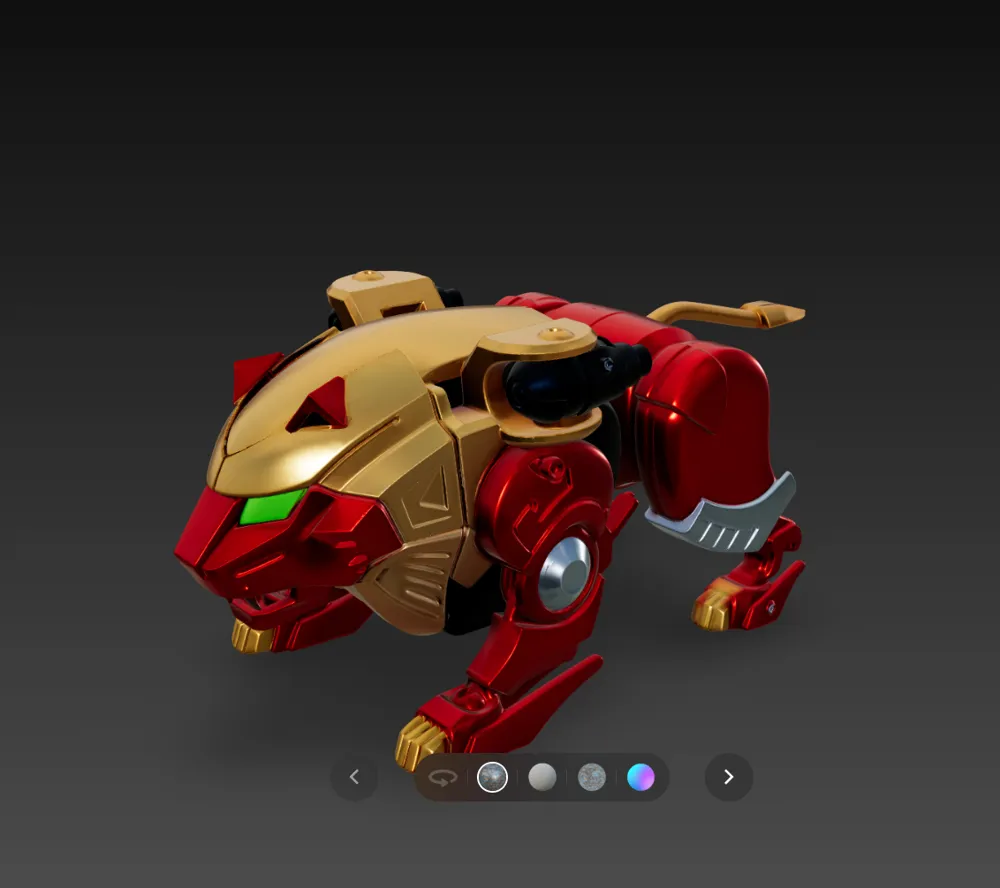 Gaoranger Gao Lion Q-version by Look MakerWorld: Download Free 3D Models