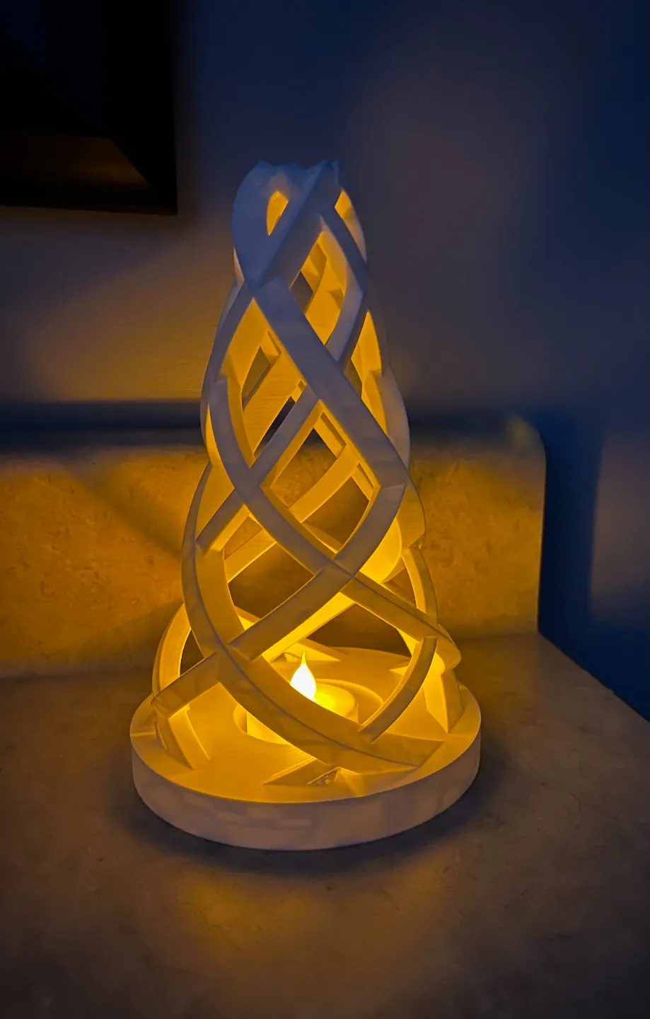 Spiral Winter Tree LED Tea Light by Not Punny Labs - MakerWorld